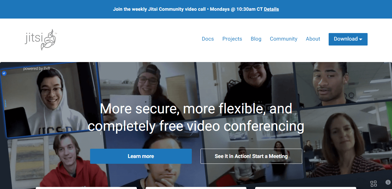 Jitsi offers free secured video conferencing solutions