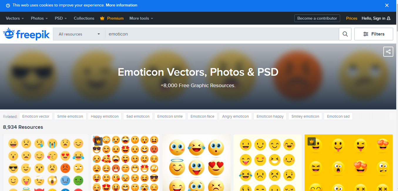 Freepik - Great collection of free web emojis & emoji images