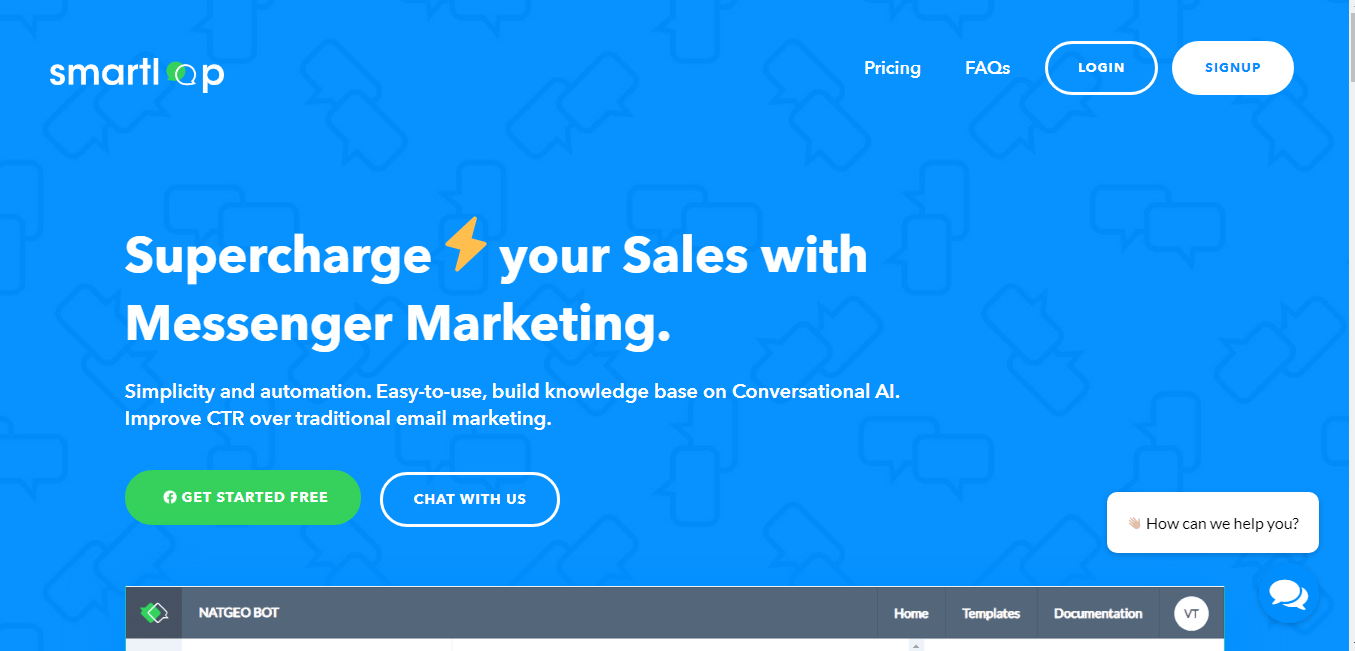 Smartloop a multi-channel based free AI chatbot for your business