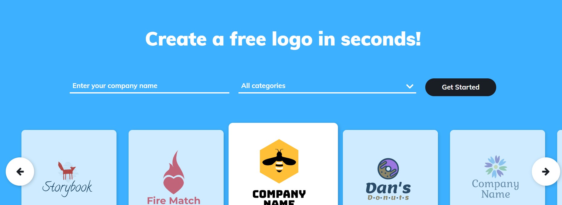 FreeLogoDesign is a free online logo maker for business