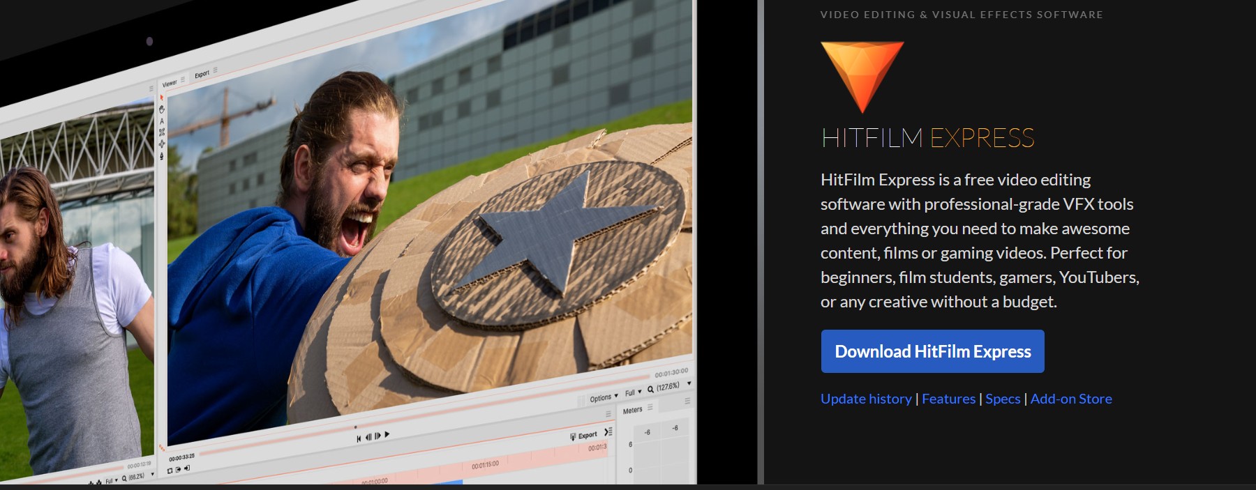 HitFilm Express is a free video editing software