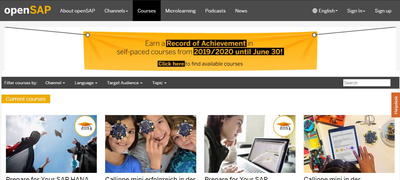 Open SAP - SAP’s free learning platform and courses for everyone