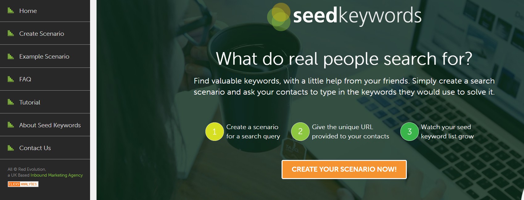 Seed Keywords is a free keyword research tool