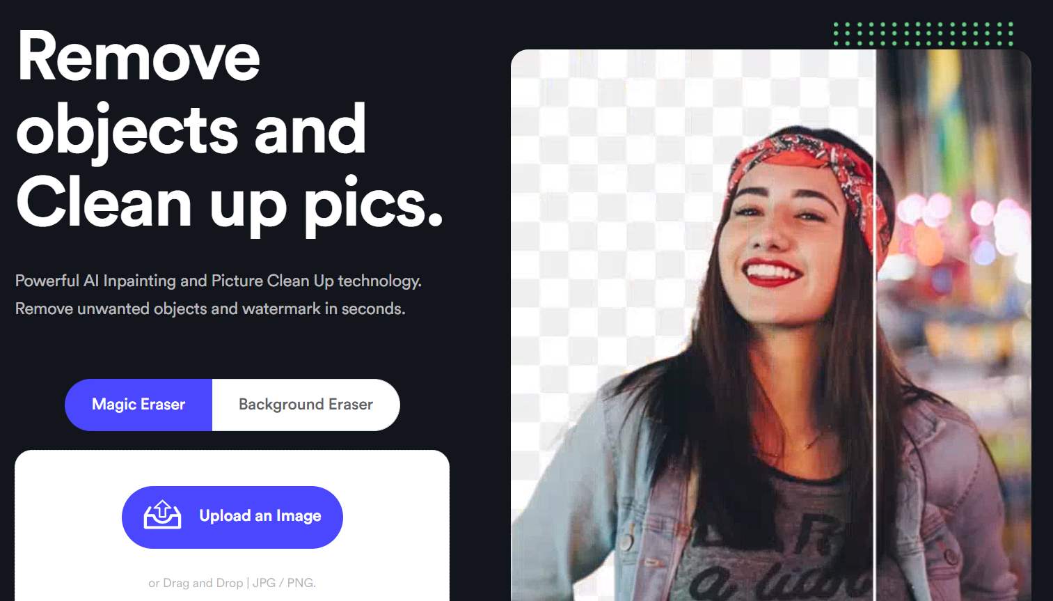 Bgeraser - Best free background remover from JPG, PNG images