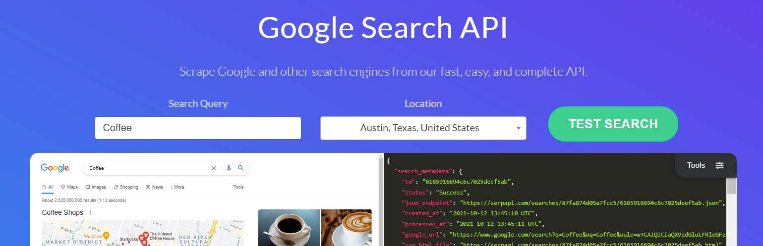 SerpApi - Fetch 100 Google Search Results for Free