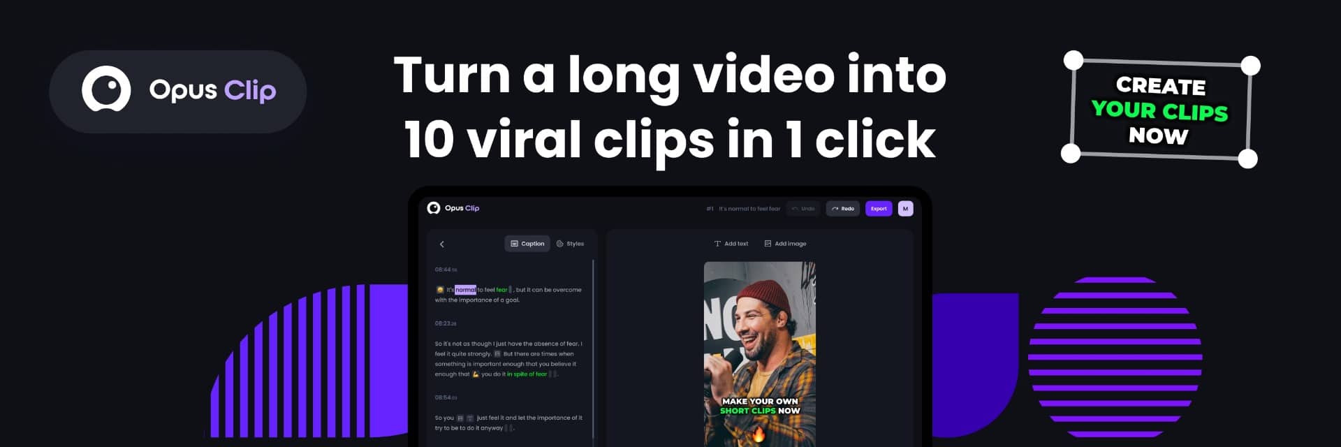 Opus Clip - Generative Free AI video editing tool