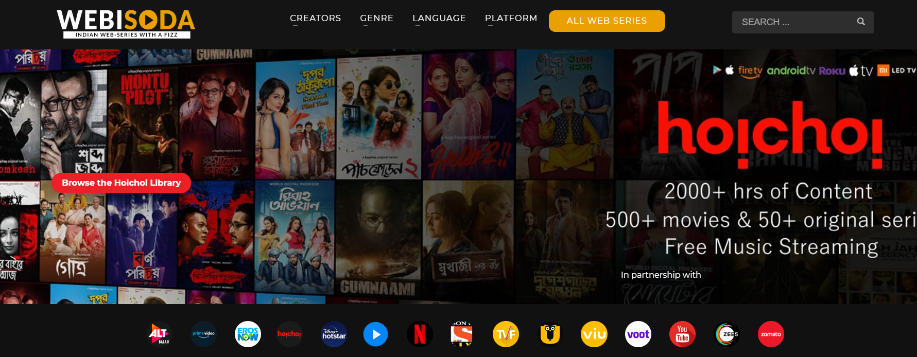 Webisoda - Best free OTT platform to watch free web series